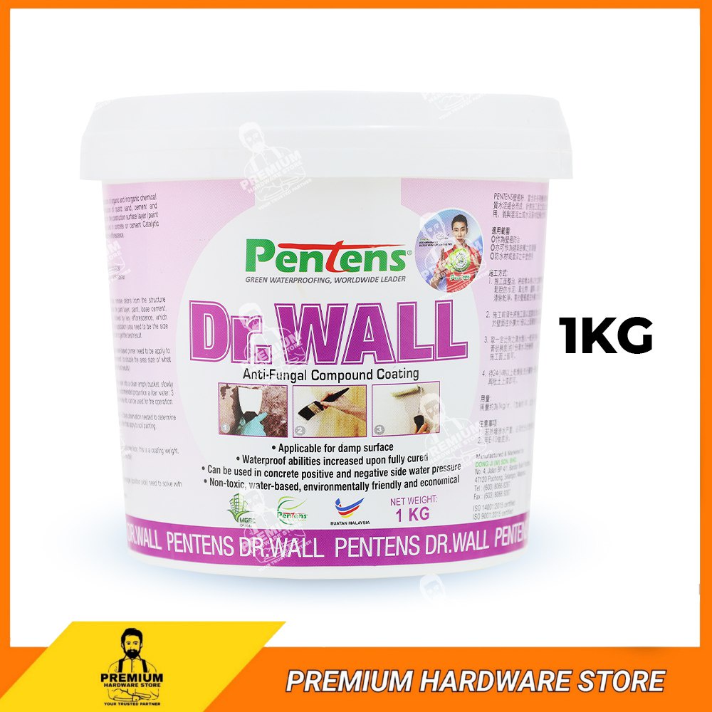 PENTENS Dr.Wall Anti-Fungal Compound Coating 1KG Wall Cement Leak ...