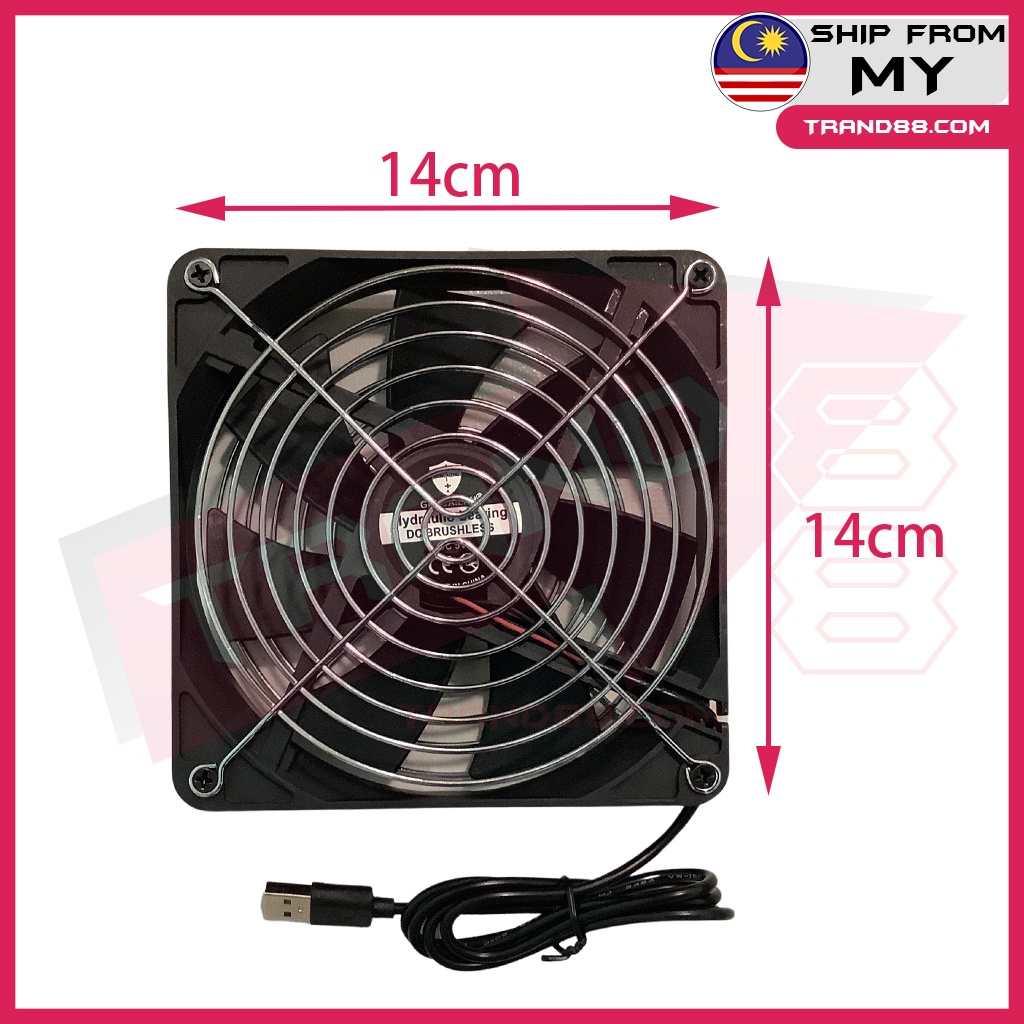 USB Fan 1200RPM 8CM 12CM 14CM Cooling Fan For LCD TV Android Box Modem ...