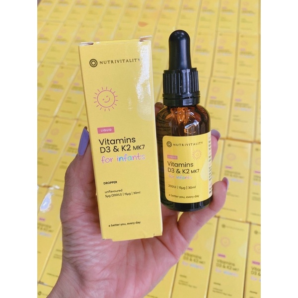 British Vitamin D3 K2 MK7 drops, increases height for infants and babies - 30ml | Shopee Malaysia
