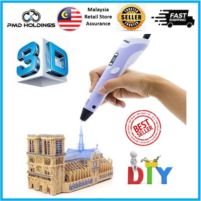 [Ready Stock] 3D Doodle Printing Pen Drawing Arts Printer Modeling ...