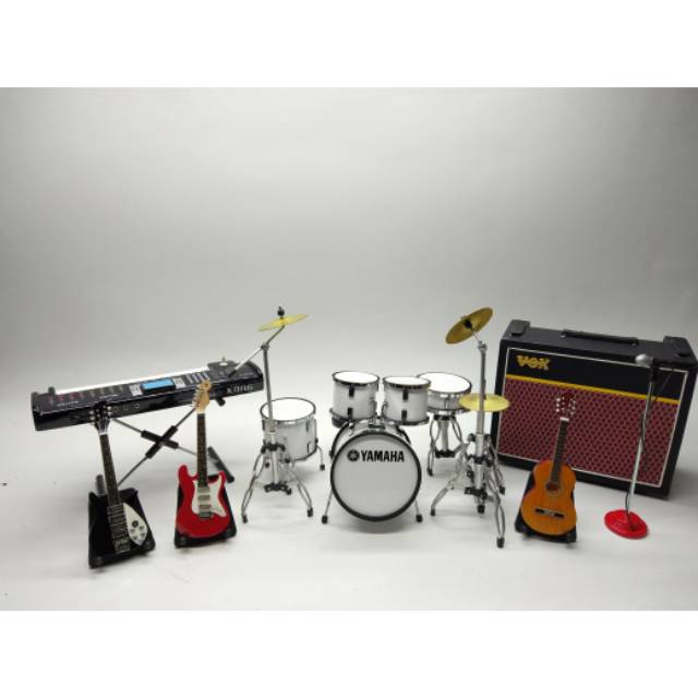 Wow Miniature Musical Instrument Package A set Of Guitar, keyboard ...