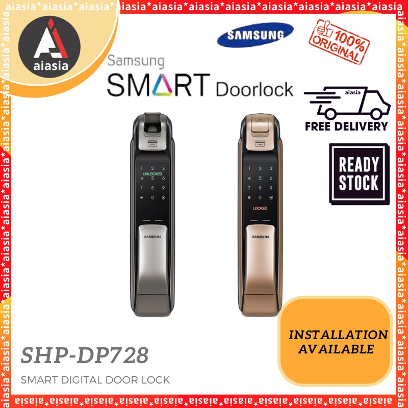 (INSTALLATION AVAILABLE) Samsung SHP DP728 Smart Digital Door Lock | Shopee Malaysia
