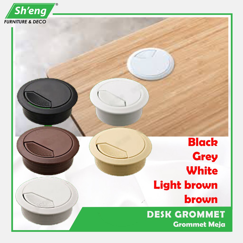 (2pcs) Desk Grommet Table Office Plastic Management Cable Tidy Wire Cap ...