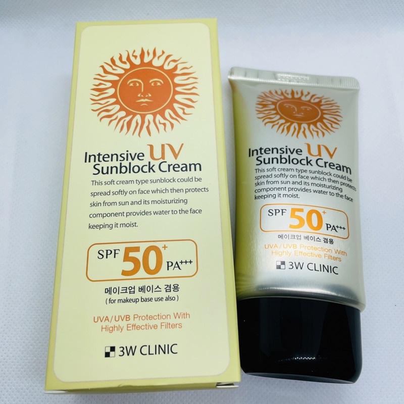 Ready Stock | Original 3W Clinic | Intensive UV Sunblock Cream | SPF 50 ...