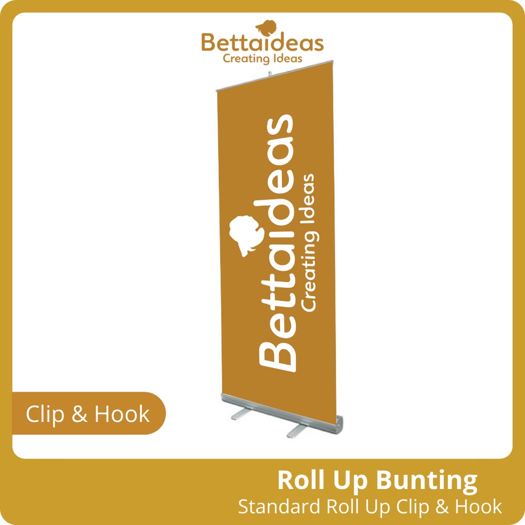 BETTAIDEAS Standard Roll Up Bunting 2.5ft / 2.8ft Retractable Roll Up Banner Stand | Shopee Malaysia
