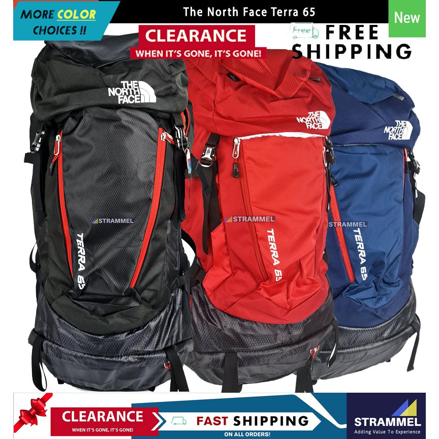 [100% ɑuthentic] TNF Terra 65 Backpack For Hiking Trekking ...