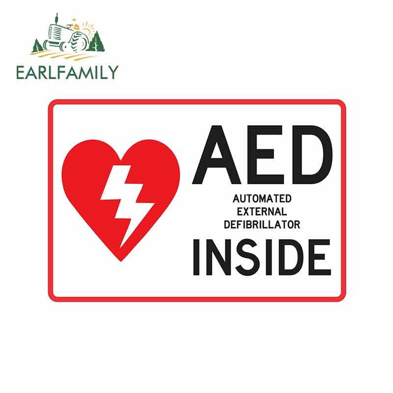 EARLFAMILY 13cm AED Graphics Car Styling Custom Stickers Heart ...