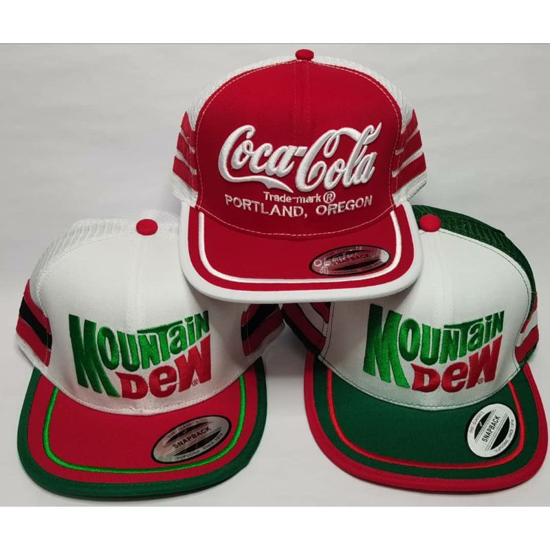 💥Hot Vintange snapback / cap / topi / mountain dew coca cola 3 line ...