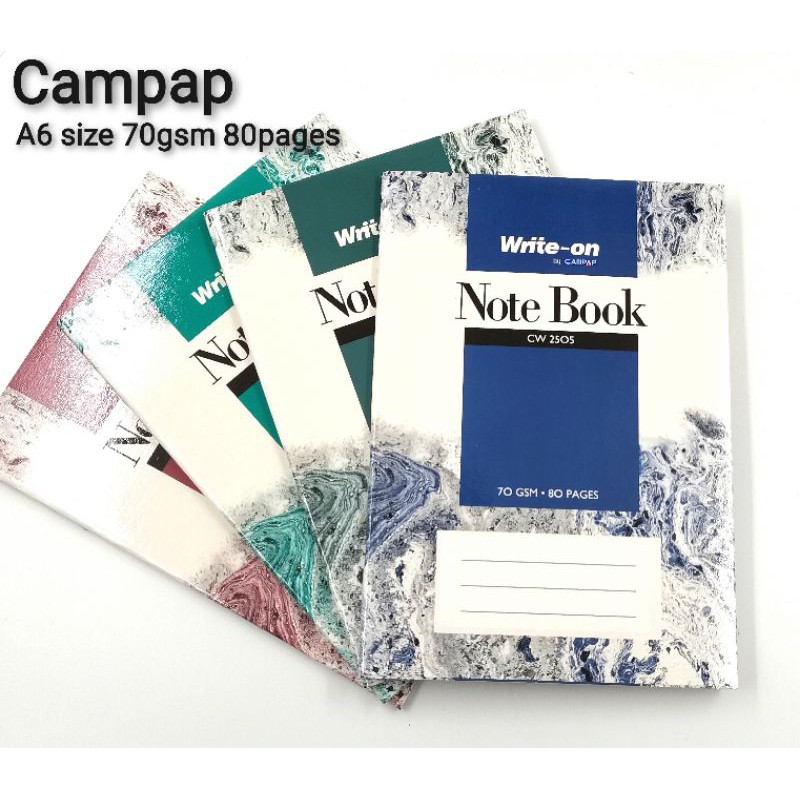 Campap A6 Note Book 70gsm 80pages CW2505 | Shopee Malaysia
