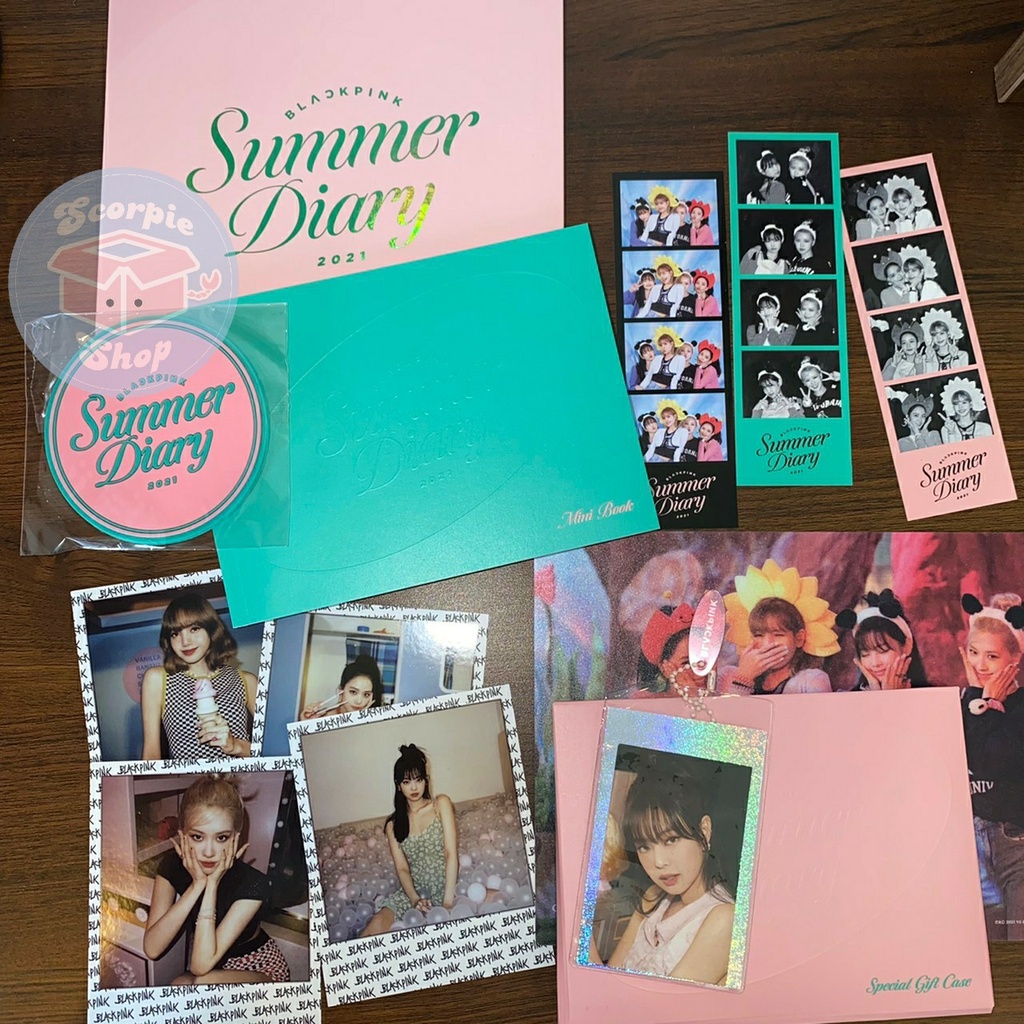 Sharing DVD BLACKPINK SUMMER DIARY 2021 polaroid jisoo jennie rose lisa photo strip photocard ...