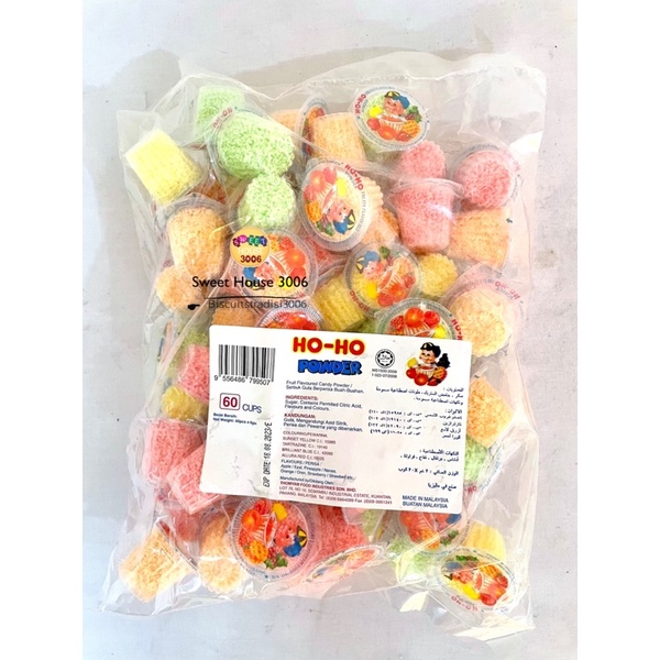 HoHo Mix Fruit Powder Candy 5g x 60’s Childhood Snack Makanan Ringan ...