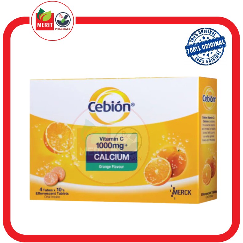 Cebion Effervescent Vitamin C + Calcium 10's / 10'sx4 | Shopee Malaysia
