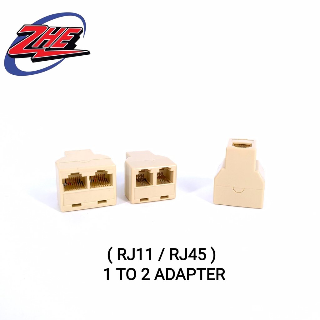 ( RJ11 / RJ45 ) SPLITTER EXTENSION 1 SOCKET TO 2 SOCKET ADAPTER ...