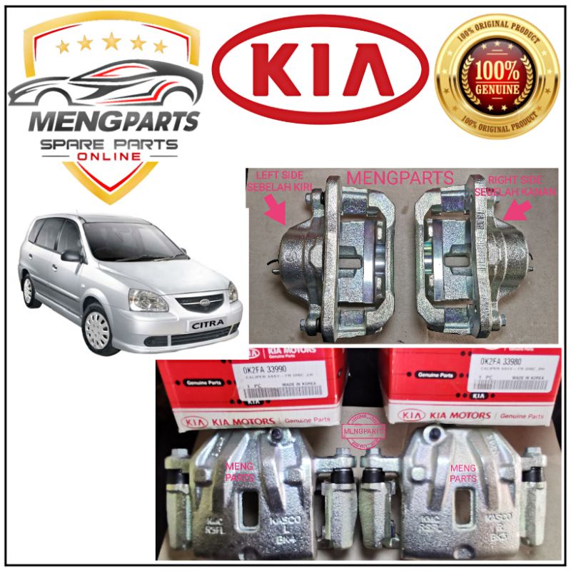 KIA CITRA NAZA CITRA ORIGINAL FRONT WHEEL BRAKE CALIPER PUMP ,DISC PAD ...