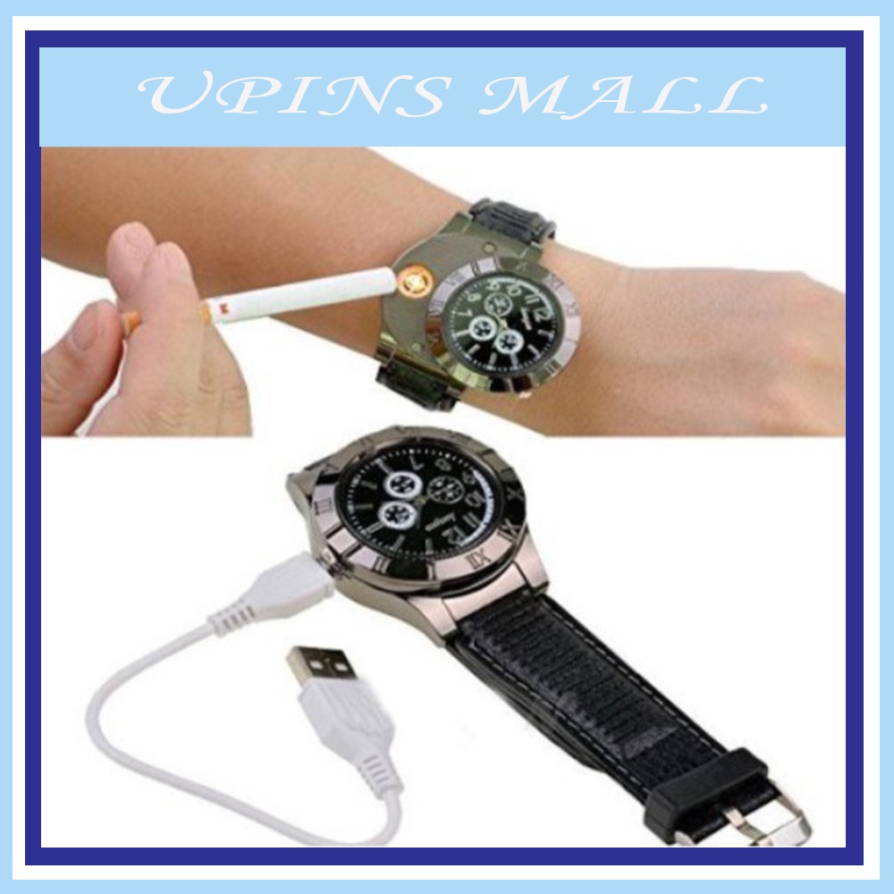 Upin-Electronic Lighter USB Rechargeable Watch Mans | Shopee Malaysia