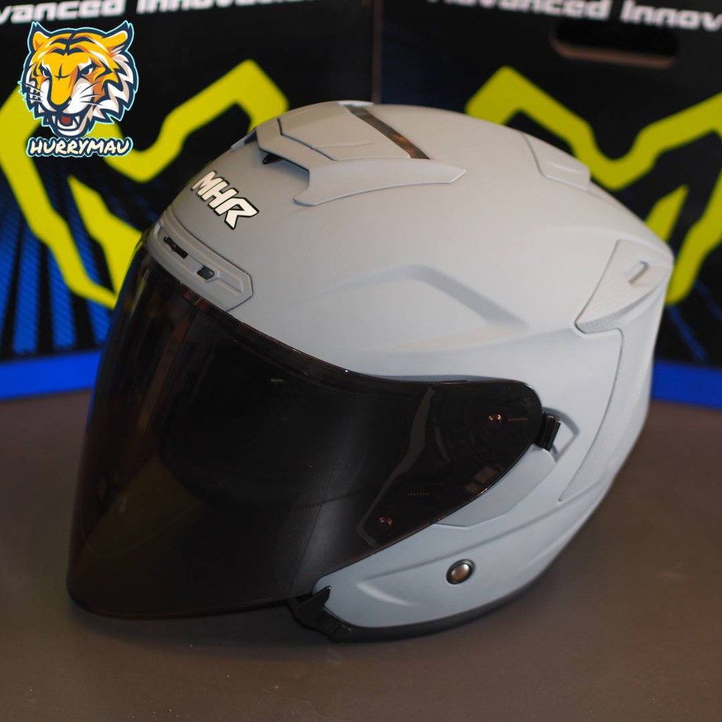 VISOR SAHAJA!! MHR DOUBLE VISOR HELMET OF939 RACING MATT SIMEN GREY ...