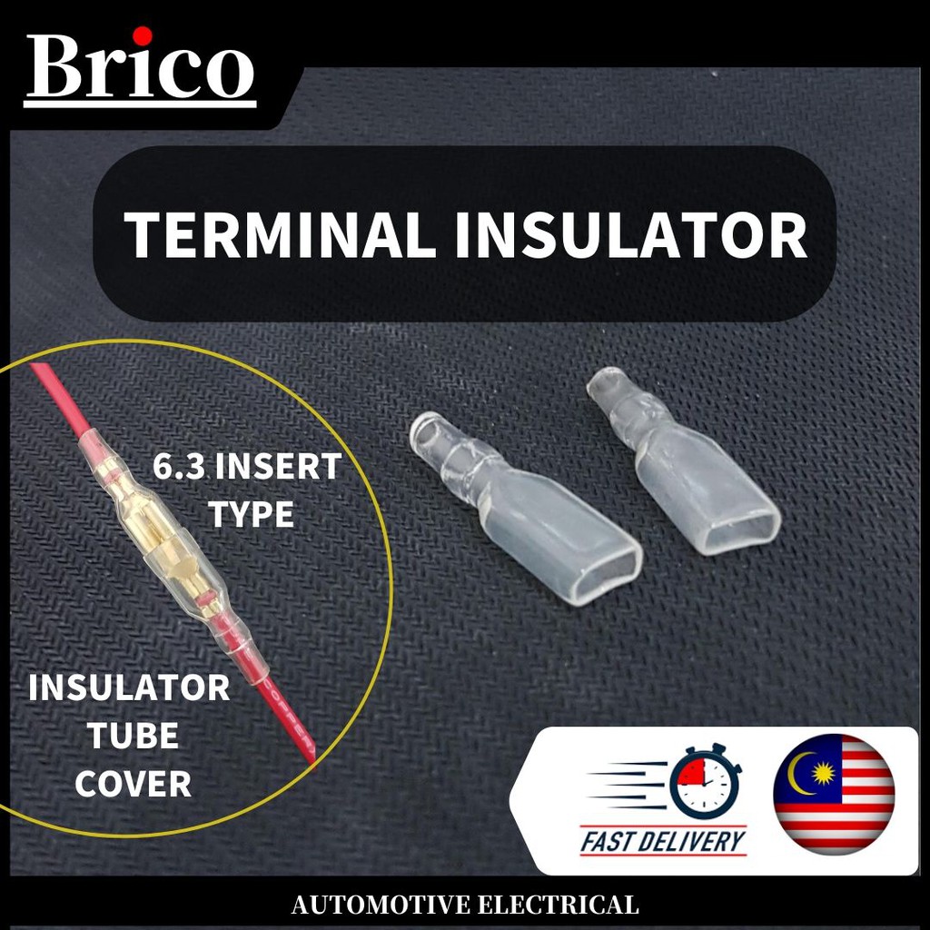 (20PCS) Terminal Insulator Tube Cover Blade Terminal Female Receptacle ...