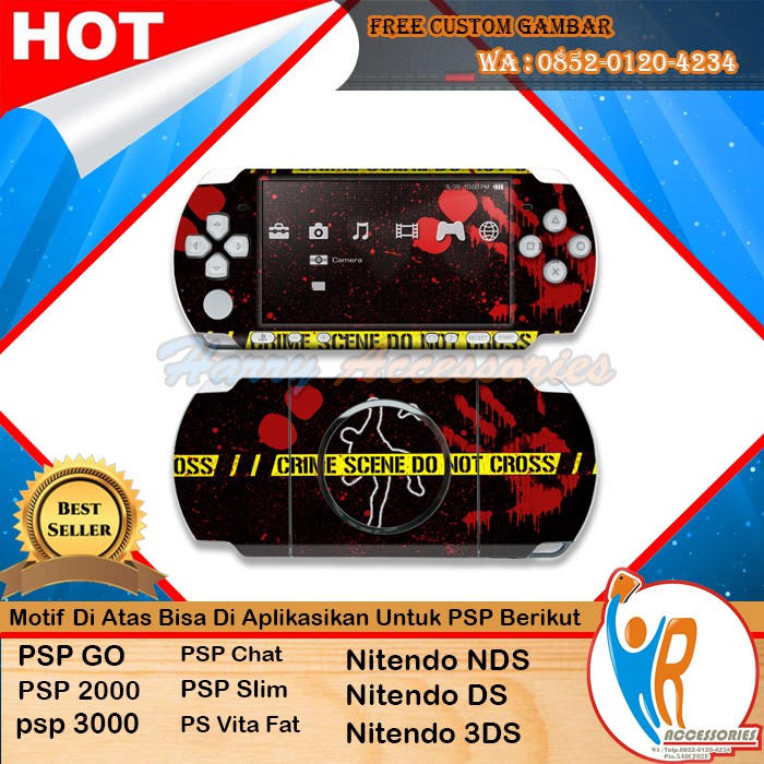 Original Garskin Sony PSP 2000/3000 Crime Scene Free Custom Pictures | Shopee Malaysia