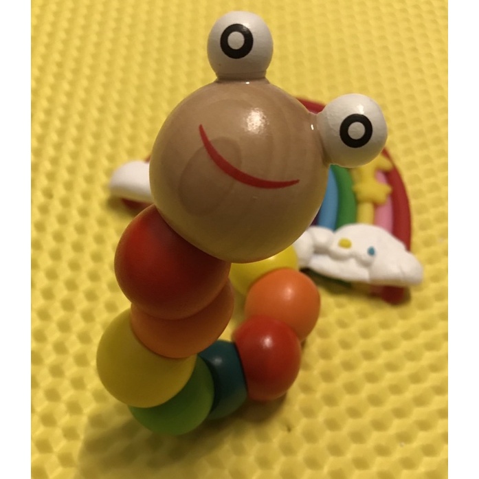 Colorful Wooden Worm Toy Wiggly Worm Flexible Caterpillar Twisting Worm ...