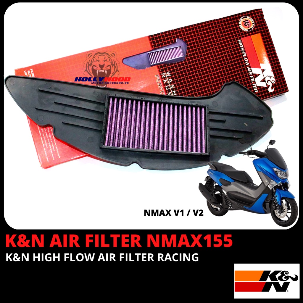 YAMAHA NMAX155 V1 & NMAX155 V2 K&N RACING AIR FILTER HIGH PERFORMANCE ...