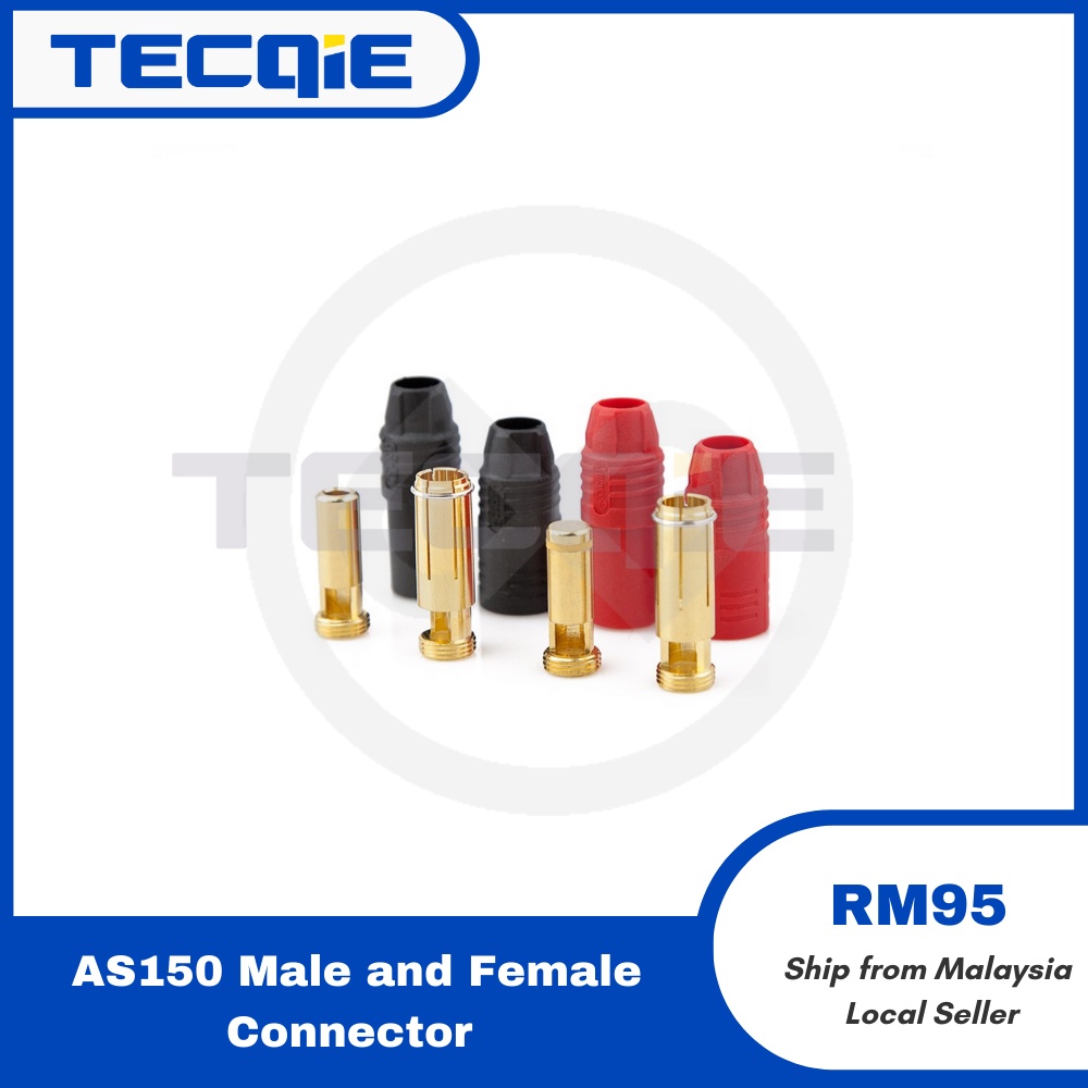 AS150 Male Female Anti Spark Power Bullet Connector Plug Rubber Sheath ...