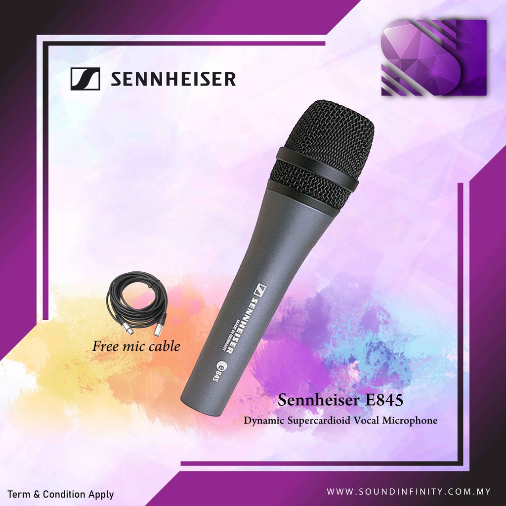 Sennheiser E845 Dynamic Supercardioid Microphone ( E845 ) | Shopee Malaysia