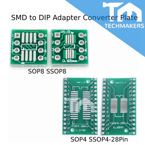 PCB Board Kit SMD Turn To DIP Adapter Converter Plate SSOP8 SOP8 ...