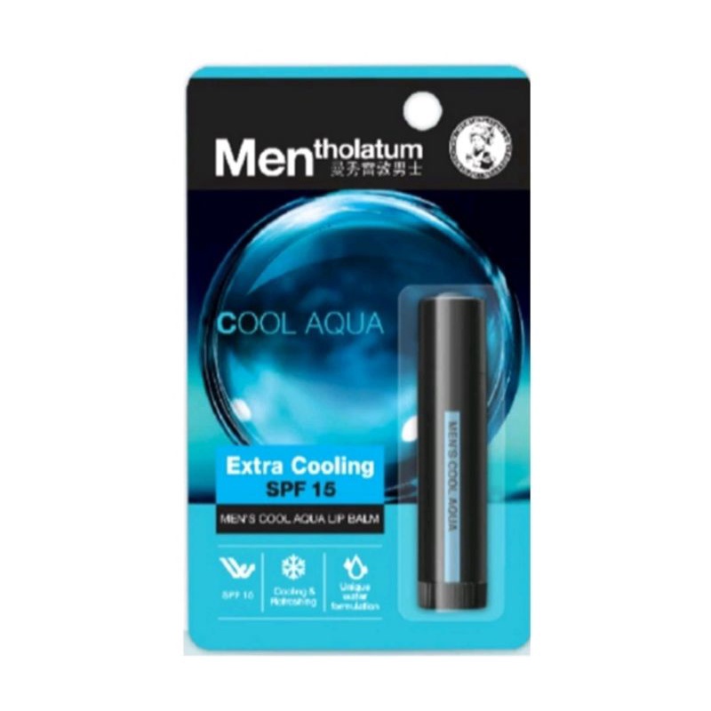 MENTHOLATUM MEN'S COOL AQUA LIP BALM SPF15(3.5g) | Shopee Malaysia