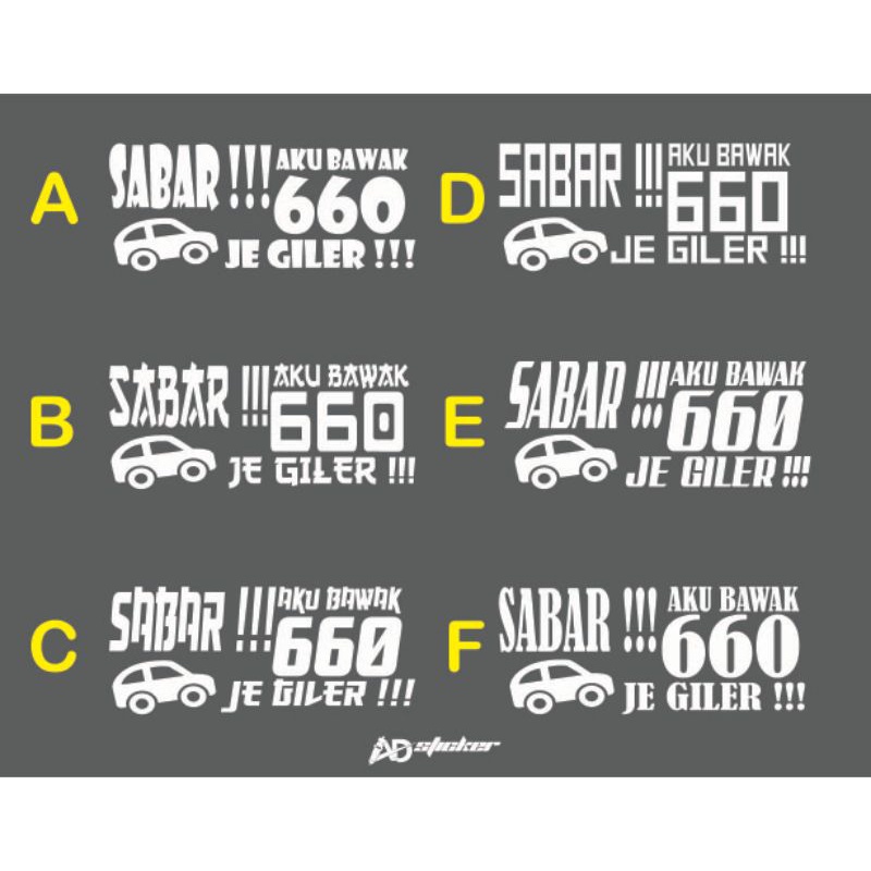 STICKER KANCIL SABAR , 660/850 JE GILER | Shopee Malaysia