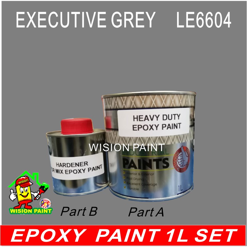 EXECUTIVE GREY LE6604 ( 1L SET ) EPOXY PAINT COATING FLOOR TILES CEMIN ...