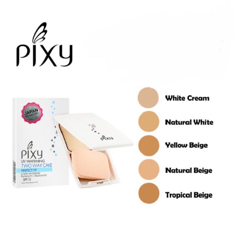 Pixy UV Whitening Two Way Cake 12.2g (Two Way Cake, Foundation Powder ...