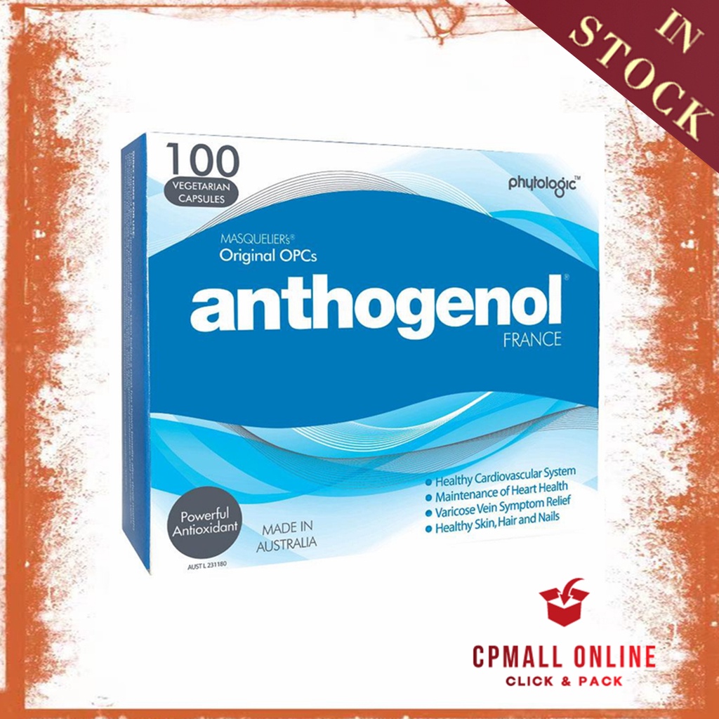 [Expiry Date: 08/2029] Anthogenol 月光宝盒 100 Capsules Blooms Powerful ...