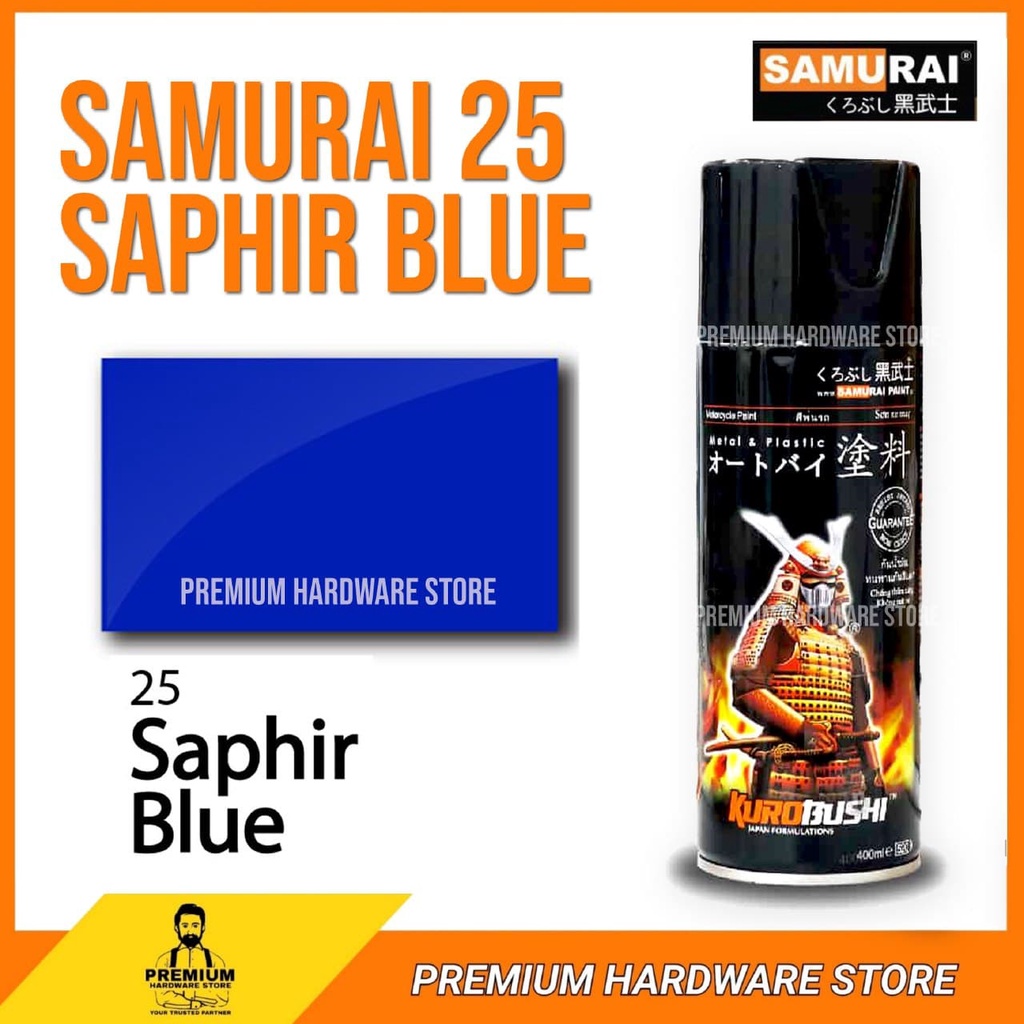 Samurai 25 Saphir Blue Standard Spray 400ml | Shopee Malaysia