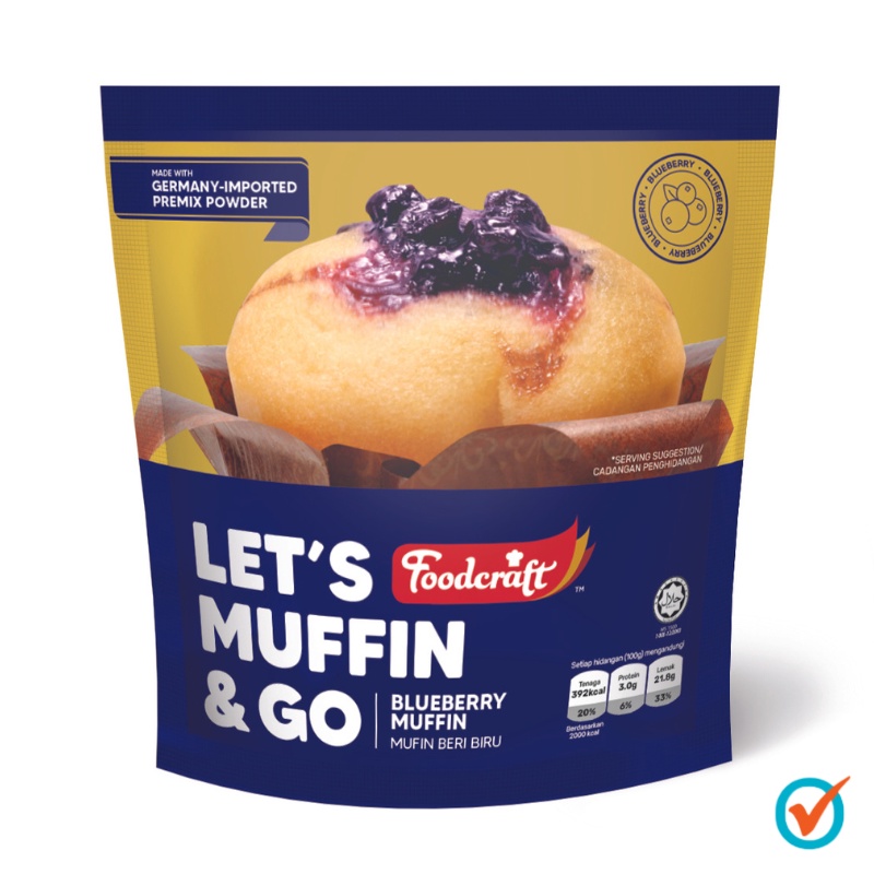 [Klang Valley Delivery Only] Foodcraft Muffin 100g - Blueberry | Shopee ...