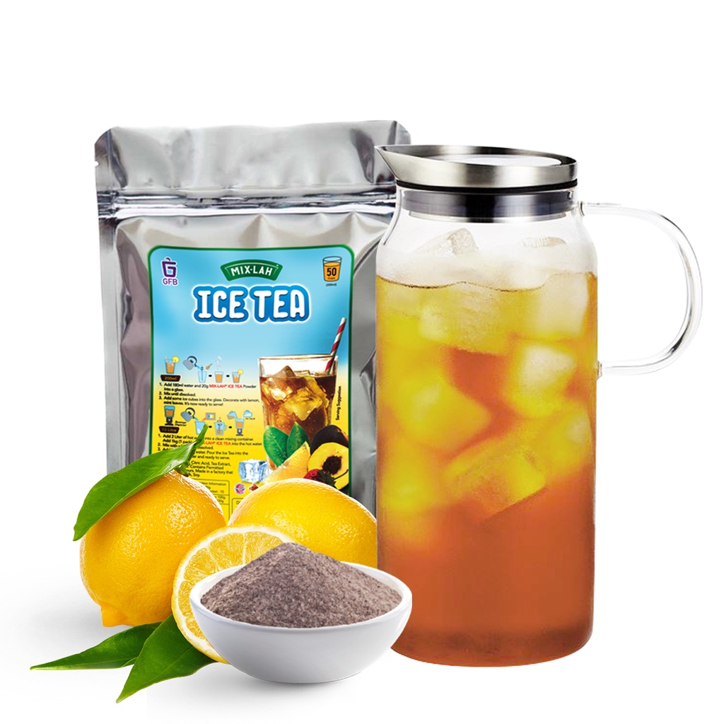 GFB MIX-LAH Instant Iced Tea Powder - Lemon Tea / Peach Tea / Blueberry ...