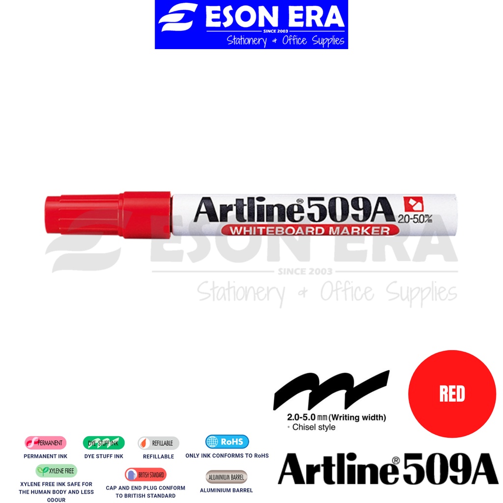 Artline 500A / 509A Whiteboard Marker Refillable 1pc | Shopee Malaysia