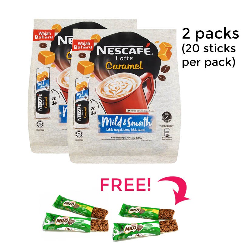 2 X Nescafe Latte Caramel (20 sticks) | Shopee Malaysia