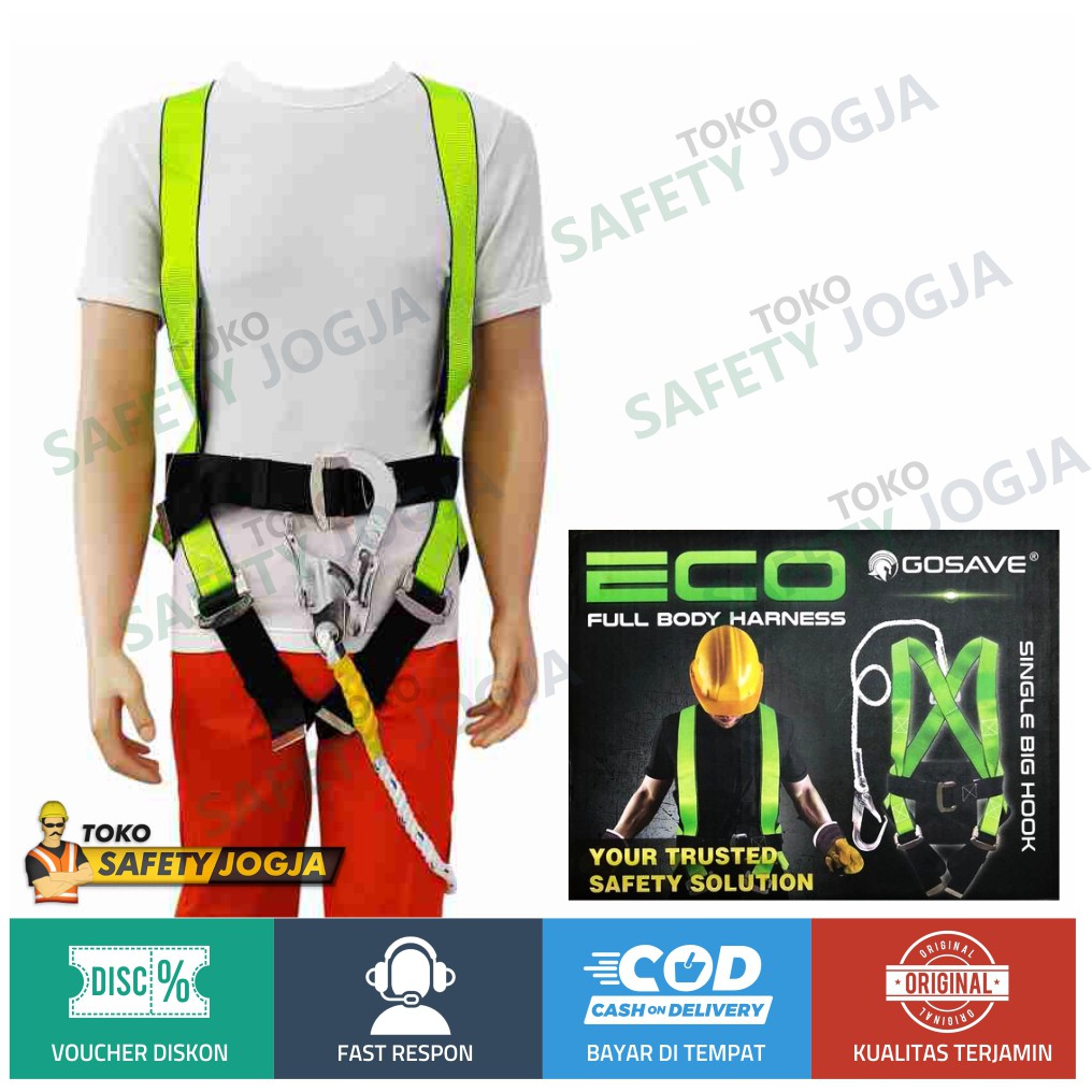 Safety BELT FULL BODY HARNESS SINGLE BIG HOOK ECO GOSAVE | Shopee Malaysia