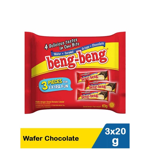 Beng-Beng Wafer Chocolate Extra Fun Pack contains 3 pieces | Shopee ...