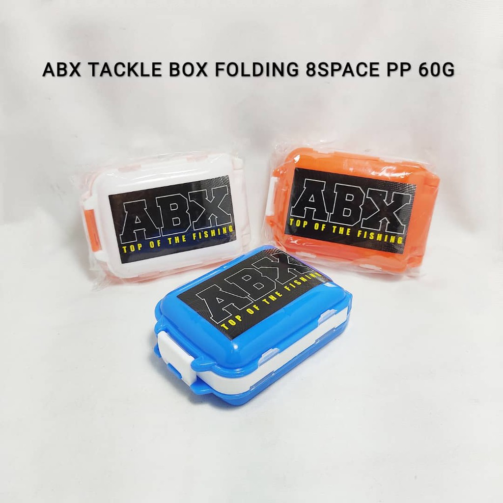 ORIGINAL ABX TACKLE BOX FOLDING 8SPACE PP 60G (ATBF) | Shopee Malaysia
