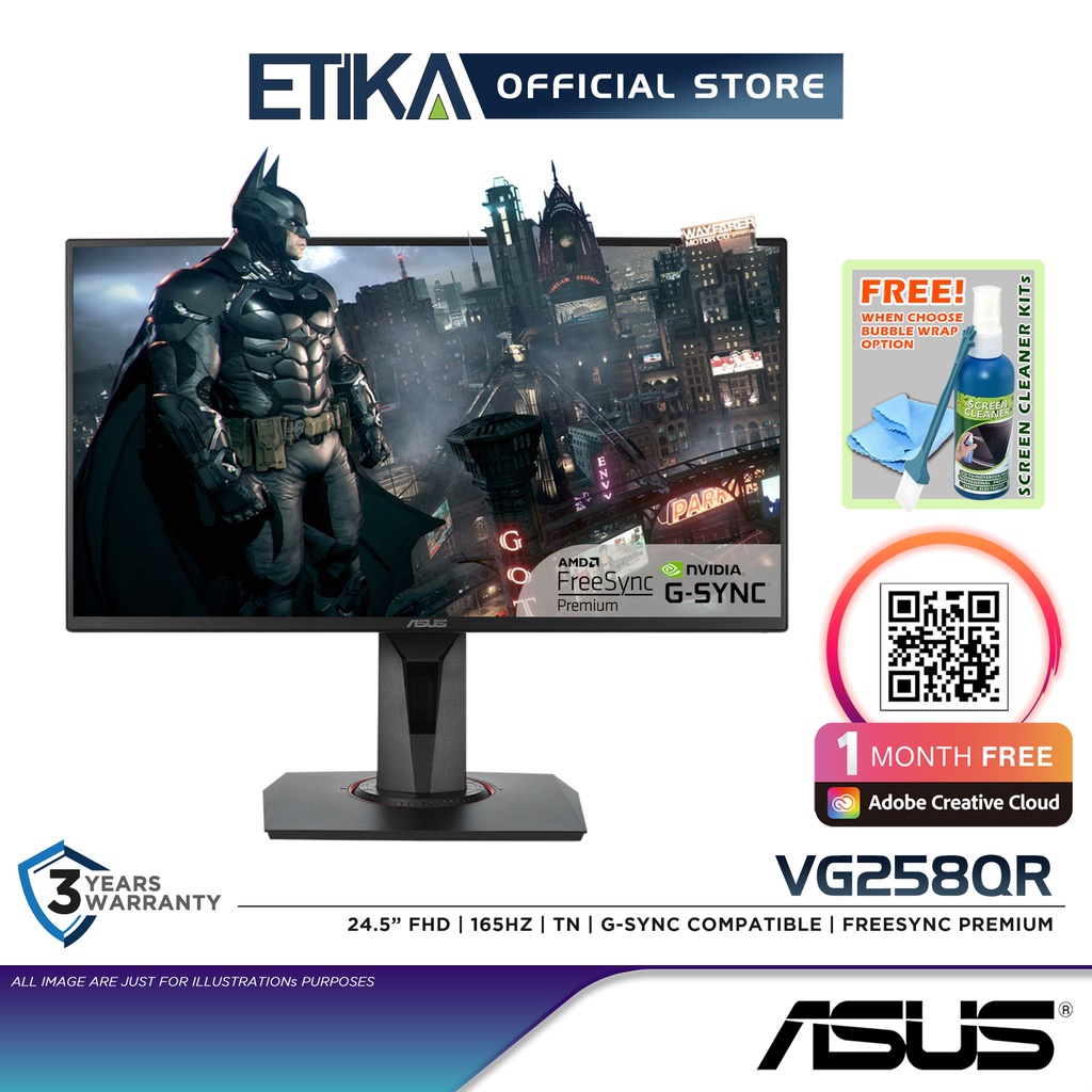 Asus VG258QR | 24.5" TN FHD 165Hz 0.5ms Gaming Monitor | G-Sync ...