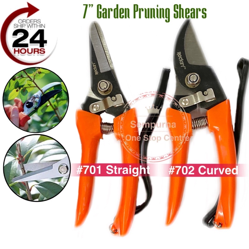 7” Garden Expert Pruning Shear Cutter Hand Tool Pruner Plant Cutter ...