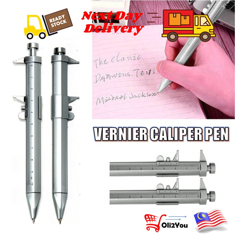 Vernier Caliper Pen Measurement Creative Easy to Use Ruler Student ...