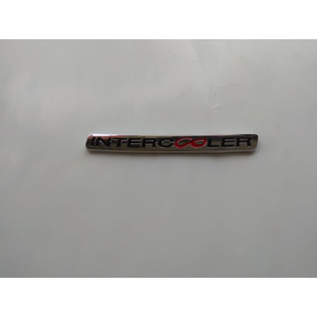 Logo Intercooler Chrome Word Inter Cooler badge with double tape ...