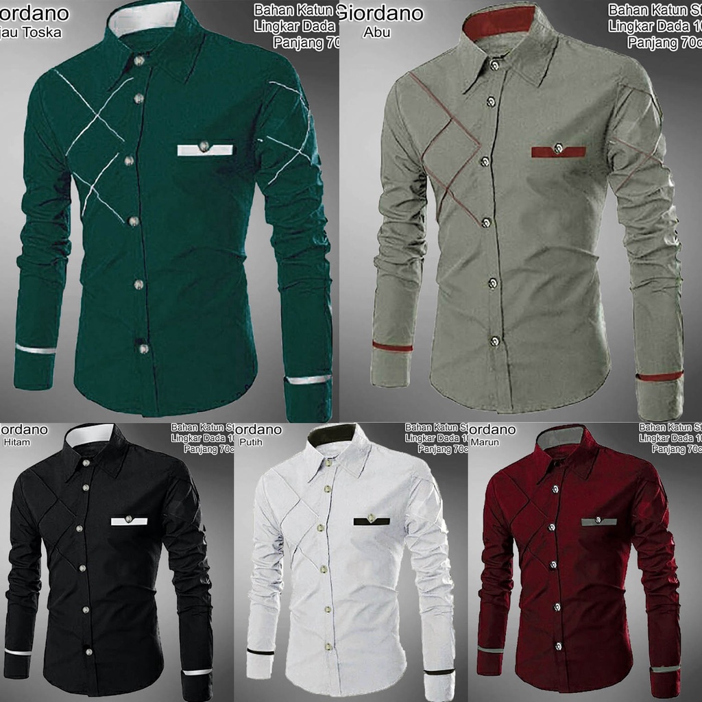 KEMEJA Bps Giordano Gio Men's Shirt Original Pockets fashion Clothes ...
