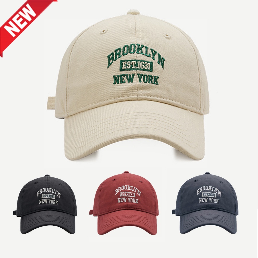 NEW YORK letter embroidery BROOKLYN 1631 soft top baseball cap for men ...