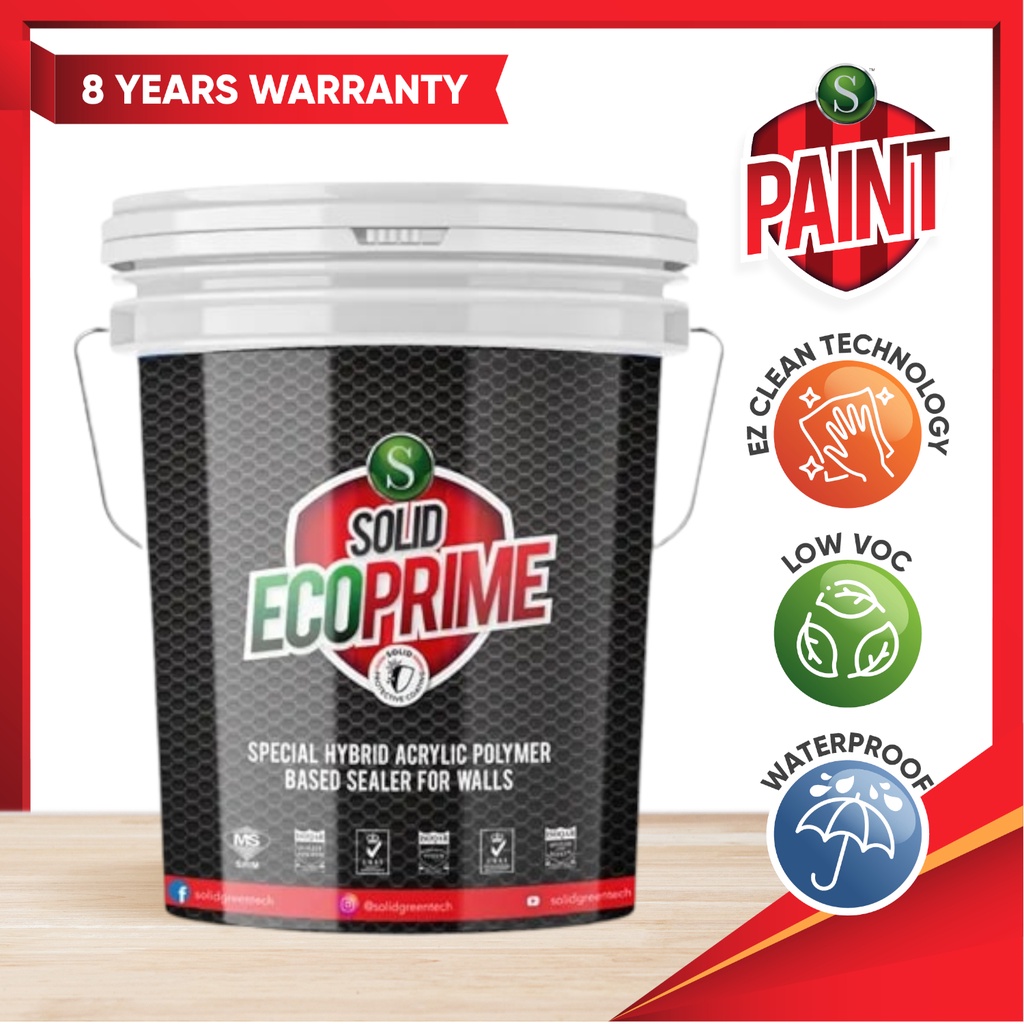 SOLID ECOPRIME Water Based Sealer for Internal / External (5 Litres / 20 Litres) | Shopee Malaysia