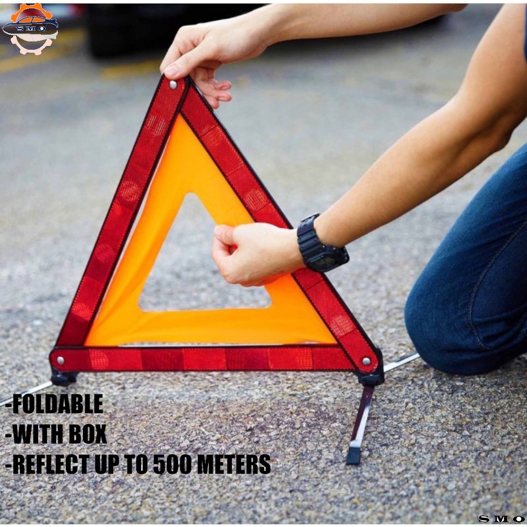 Car Foldable Triangle Warning Road Sign Board High Reflective Emergency ...