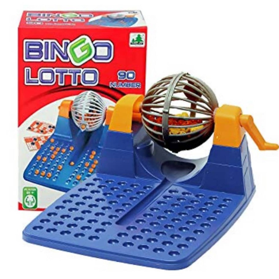Bingo Game Machine Rotary Cage With 48 Cards Family Party Educational ...