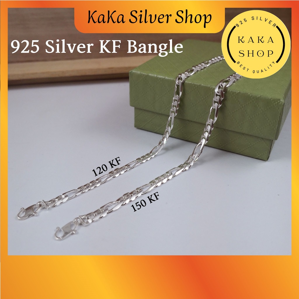 Original 925 Silver KF Bracelet Bangle For Men and Women | Gelang ...